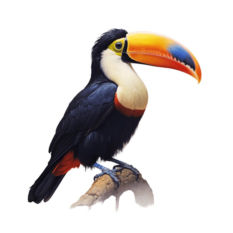 4x Toucan Stickers Tropical Bird Car Stickers Jungle Decoration ...