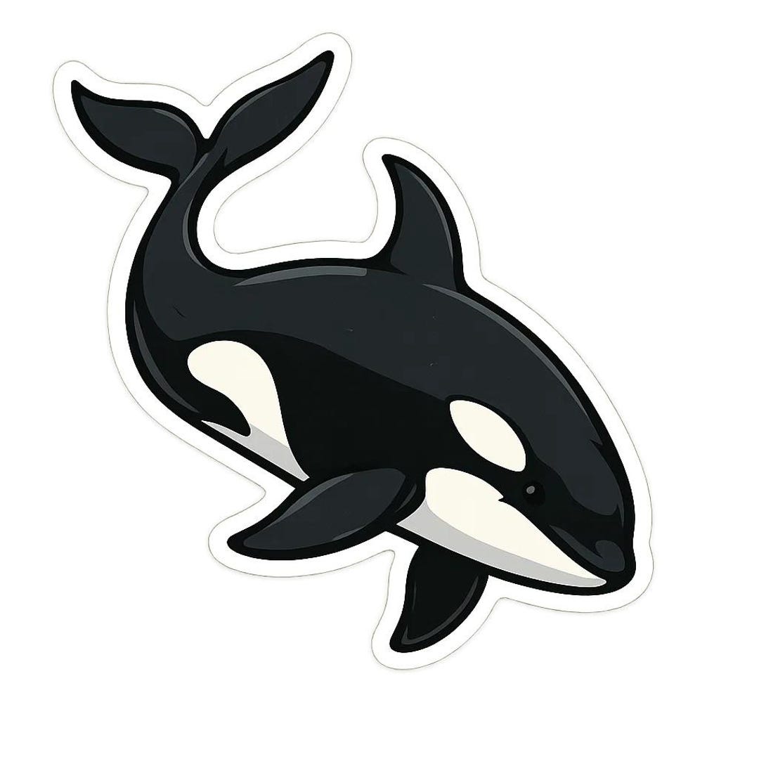 3x Orca Stickers Beautiful Whale Stickers Sea Animals Waterproof for ...