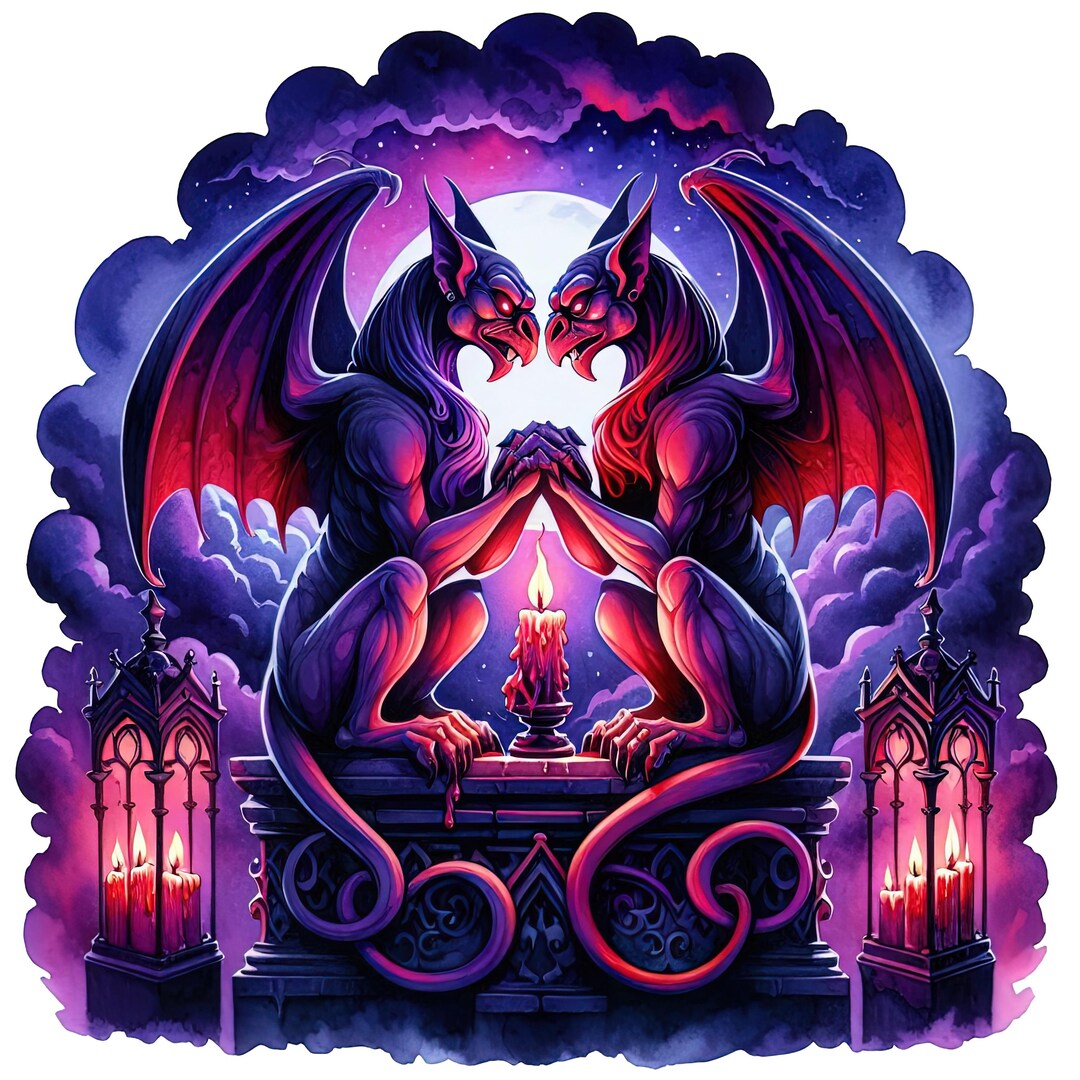 8x Gothic Gargoyle Sticker Set, 5 Pieces, 9 X 9 Cm, Car Stickers ...