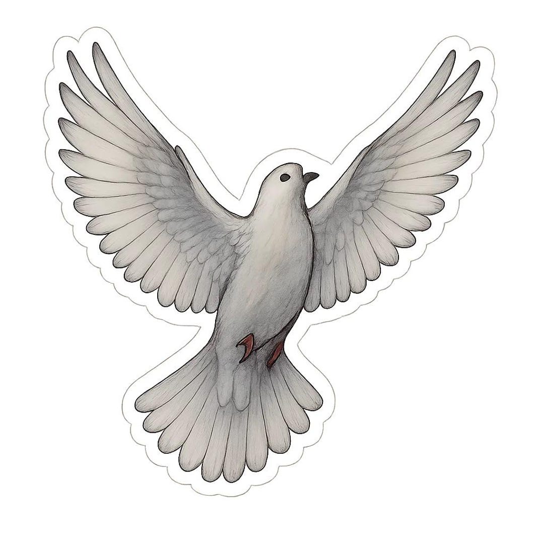 3x Dove Stickers Peace Dove Stickers Cute Bird Waterproof for Car ...
