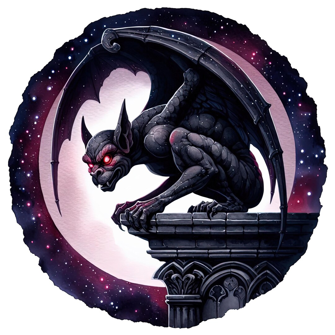 8x Gothic Gargoyle Sticker Set, 5 Pieces, 9 X 9 Cm, Car Stickers ...