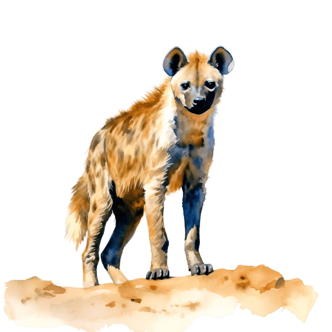 7x Hyena Sticker Set, Wildlife Car Stickers, Africa Safari Decoration ...