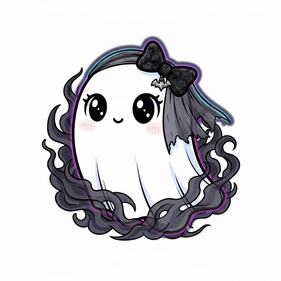 8x Ghost Girl Sticker Set, 8 Pieces, Car Stickers, Spooky Cute Gothic ...
