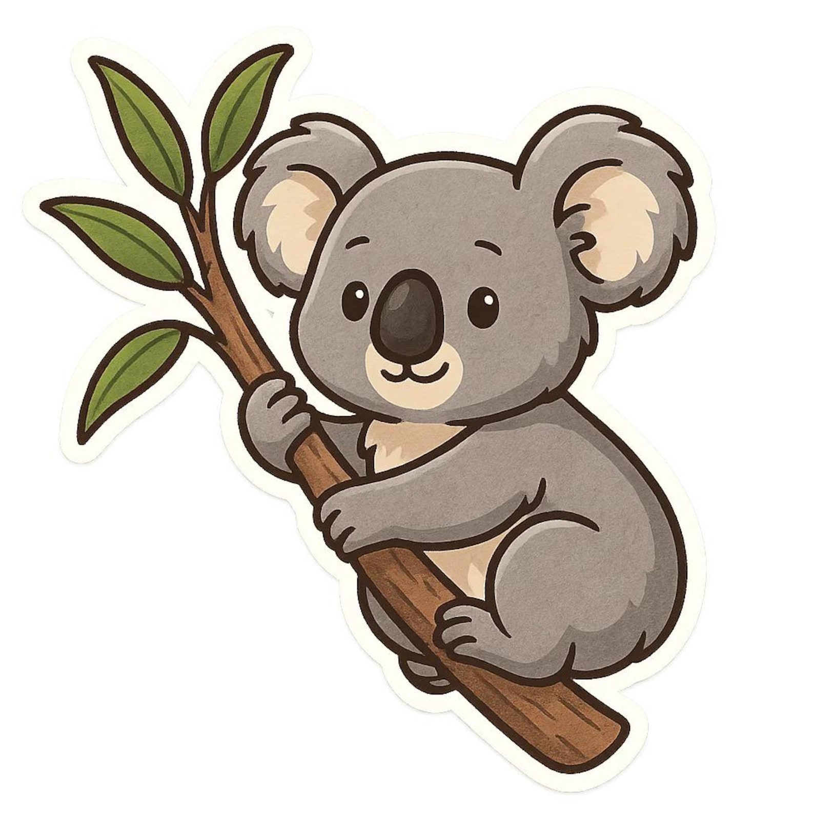5x Cute Koala Stickers, Sweet Animal Illustration Stickers, Waterproof ...