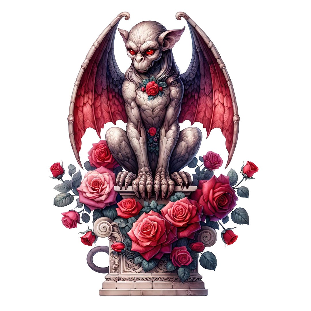 8x Gothic Gargoyle Sticker Set, 5 Pieces, 9 X 9 Cm, Car Stickers ...
