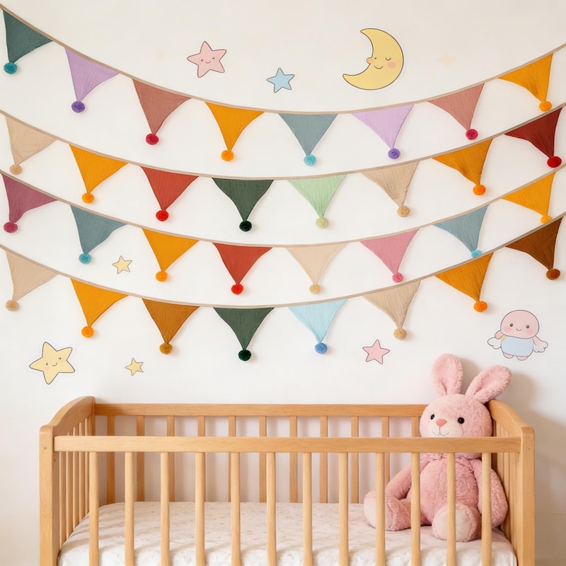 Fabric Bunting Flowers - Etsy