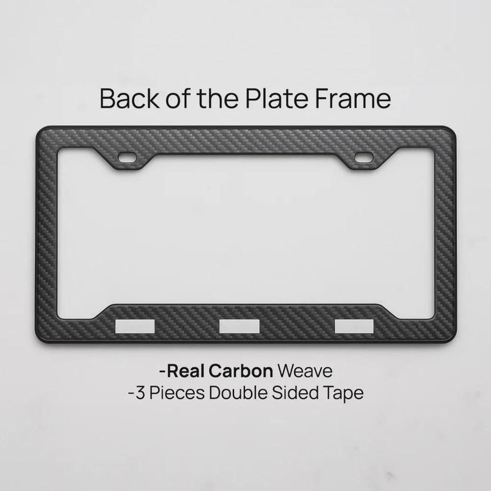 BMW M Performance Carbon Fiber License Plate Frame – Real 3K Twill ...