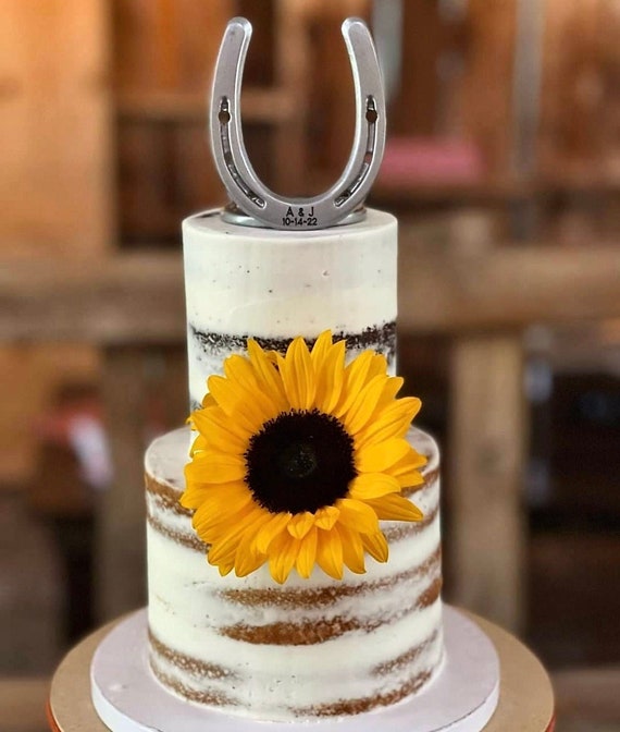 Horseshoe Wedding Cake Toppers