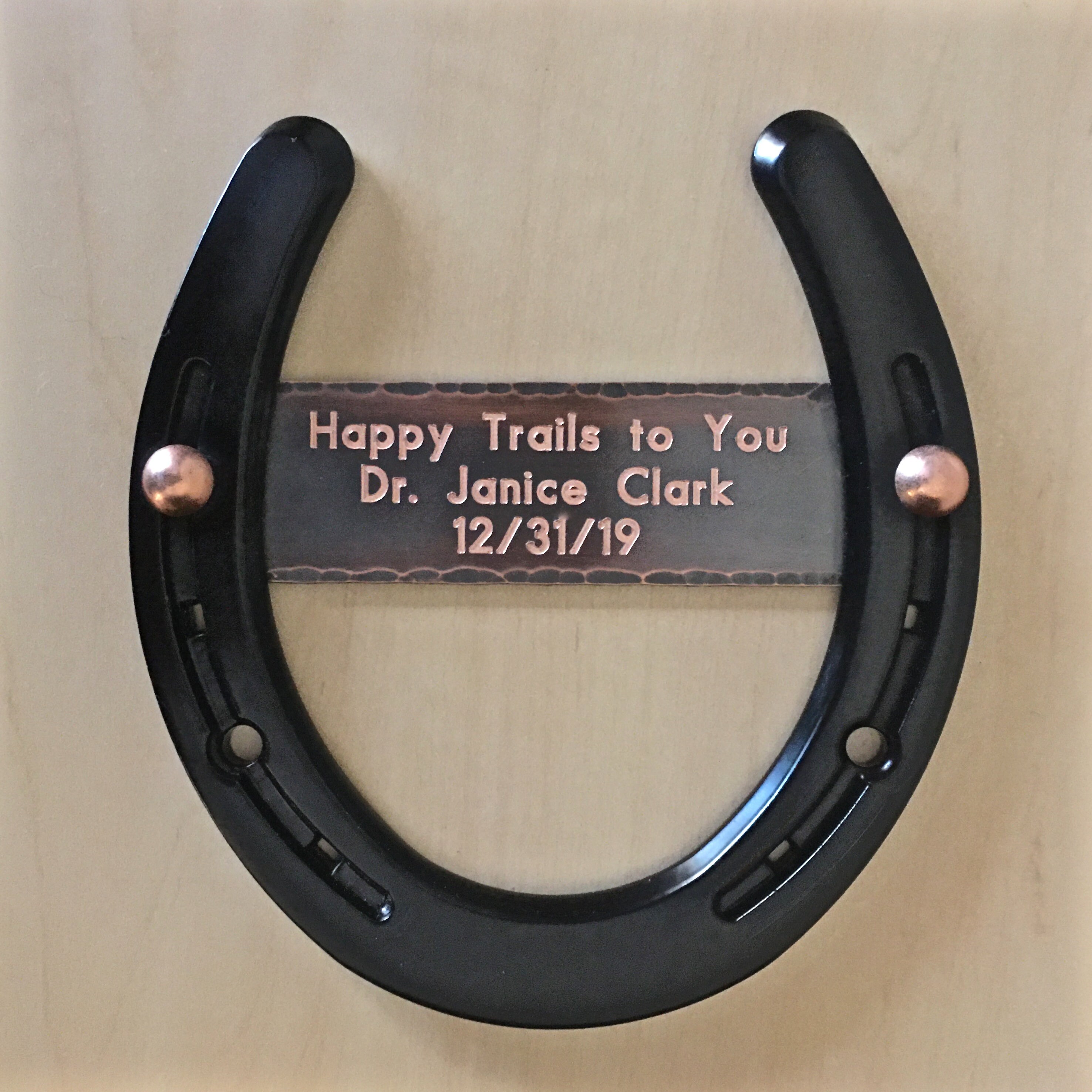 Award Business Gift Engraved Horseshoe. Engraving Hangers | Etsy