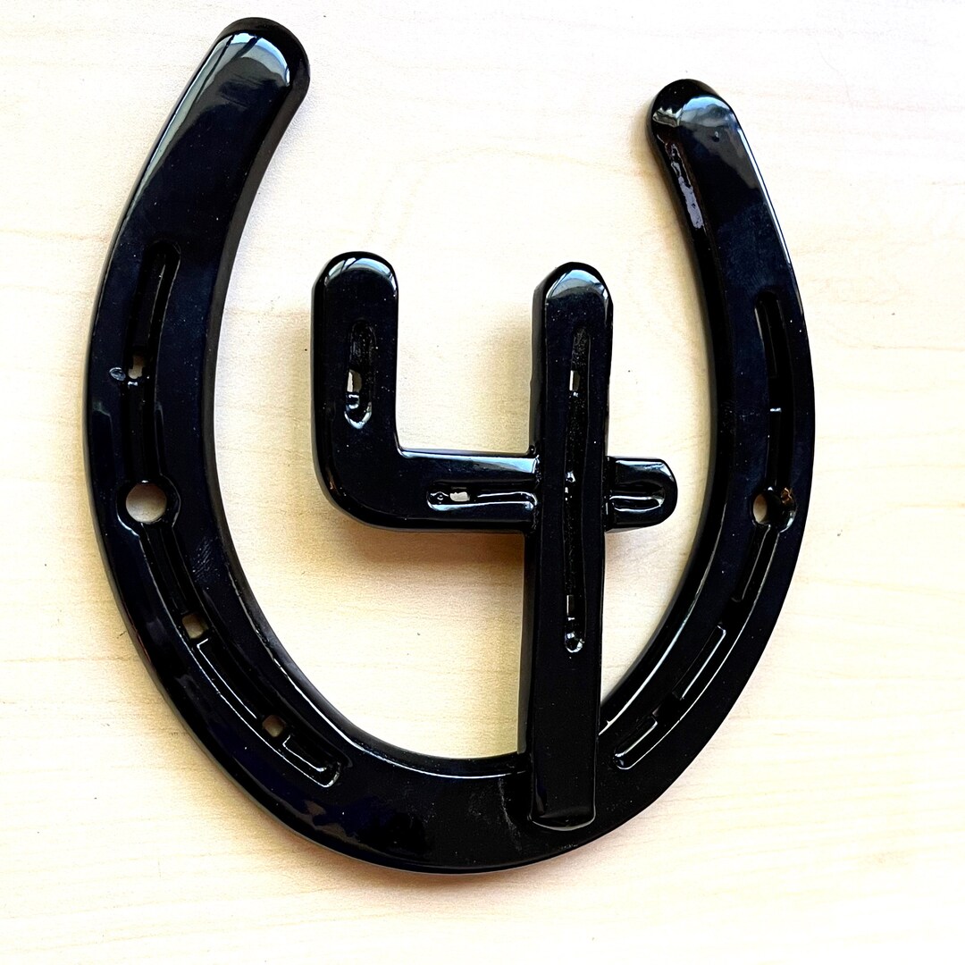 Horseshoe Door Number 4: Black Powder Coated Farmhouse Decor, 4 Inside ...