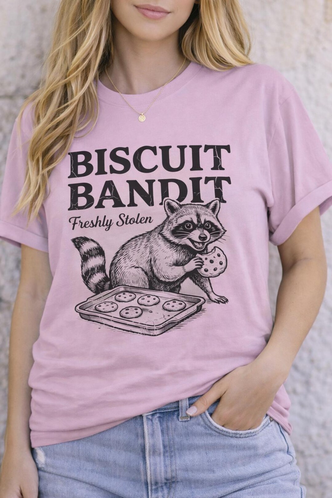 Biscuit Bandit Raccoon Graphic Tee, Comfort Colors 1717, Unisex Fit - Etsy