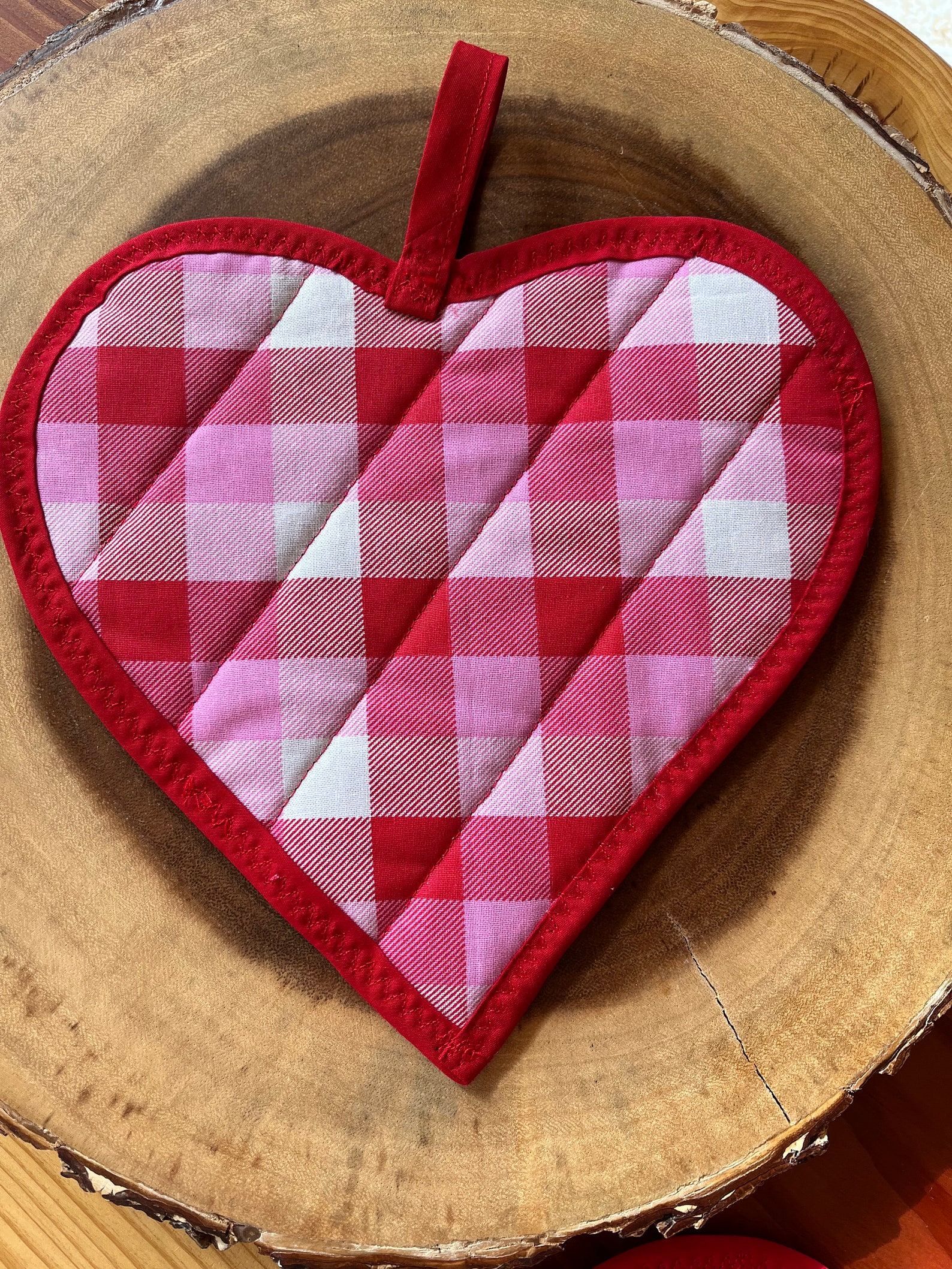 Valentines Heart Shaped Pot Holder/hot Pad - Etsy