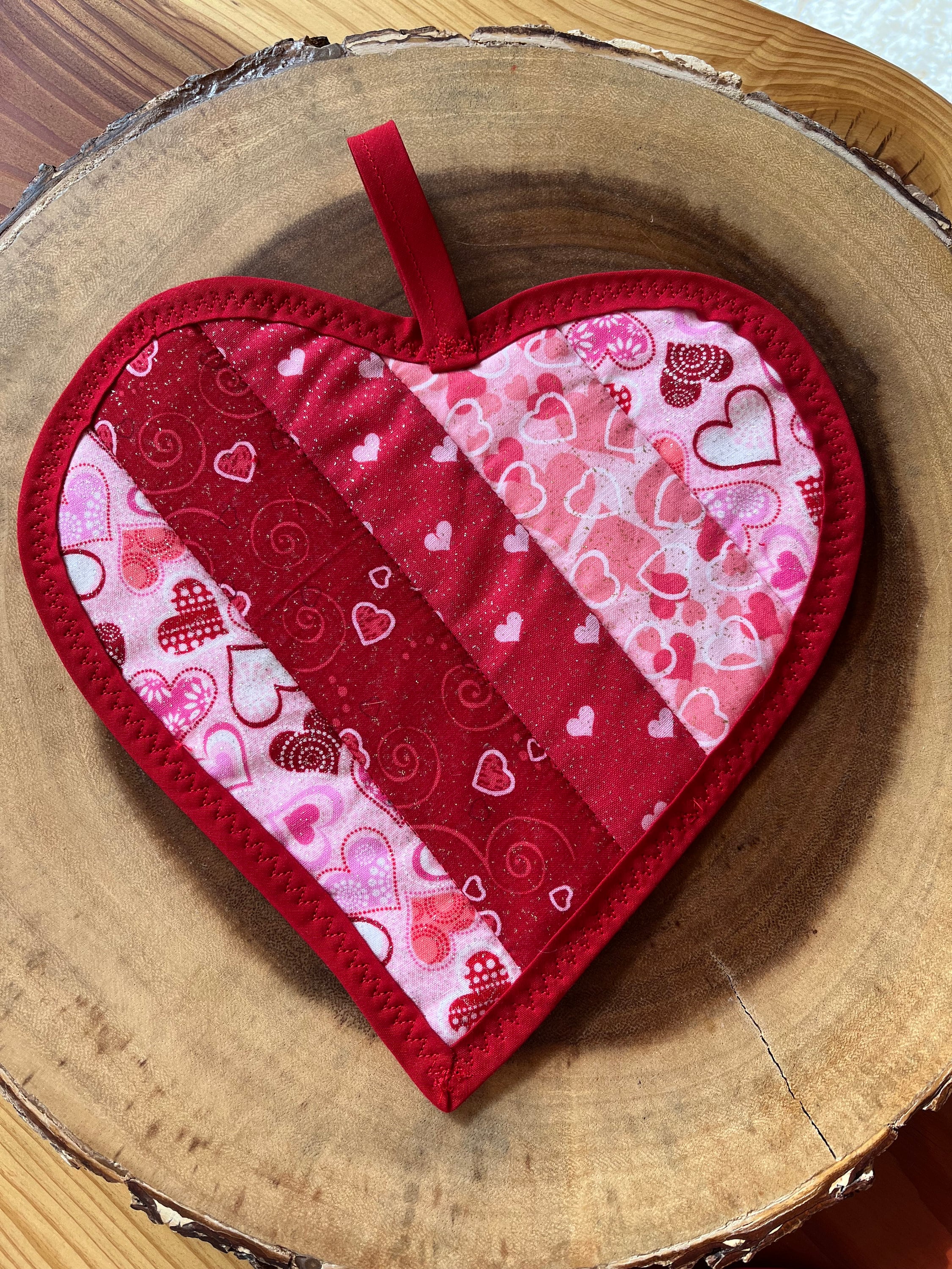 Valentines Heart Shaped Pot Holder/hot Pad - Etsy