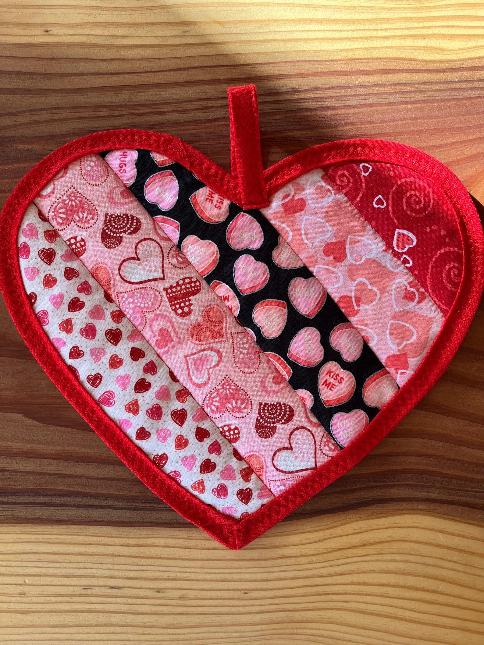 Valentines Heart Shaped Pot Holder/hot Pad - Etsy