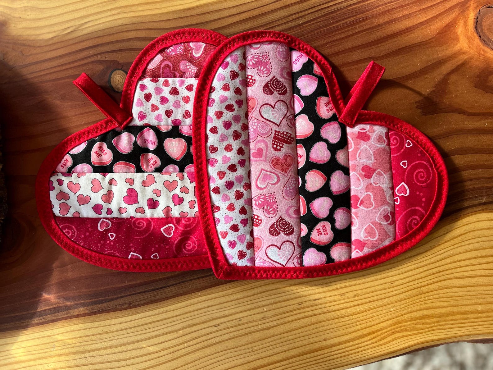 Valentines Heart Shaped Pot Holder/hot Pad - Etsy