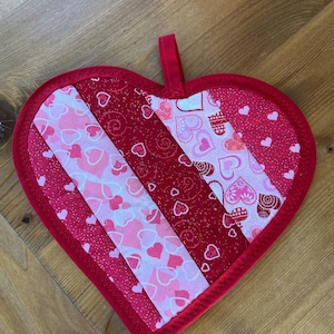Valentines Heart Shaped Pot Holder/hot Pad - Etsy