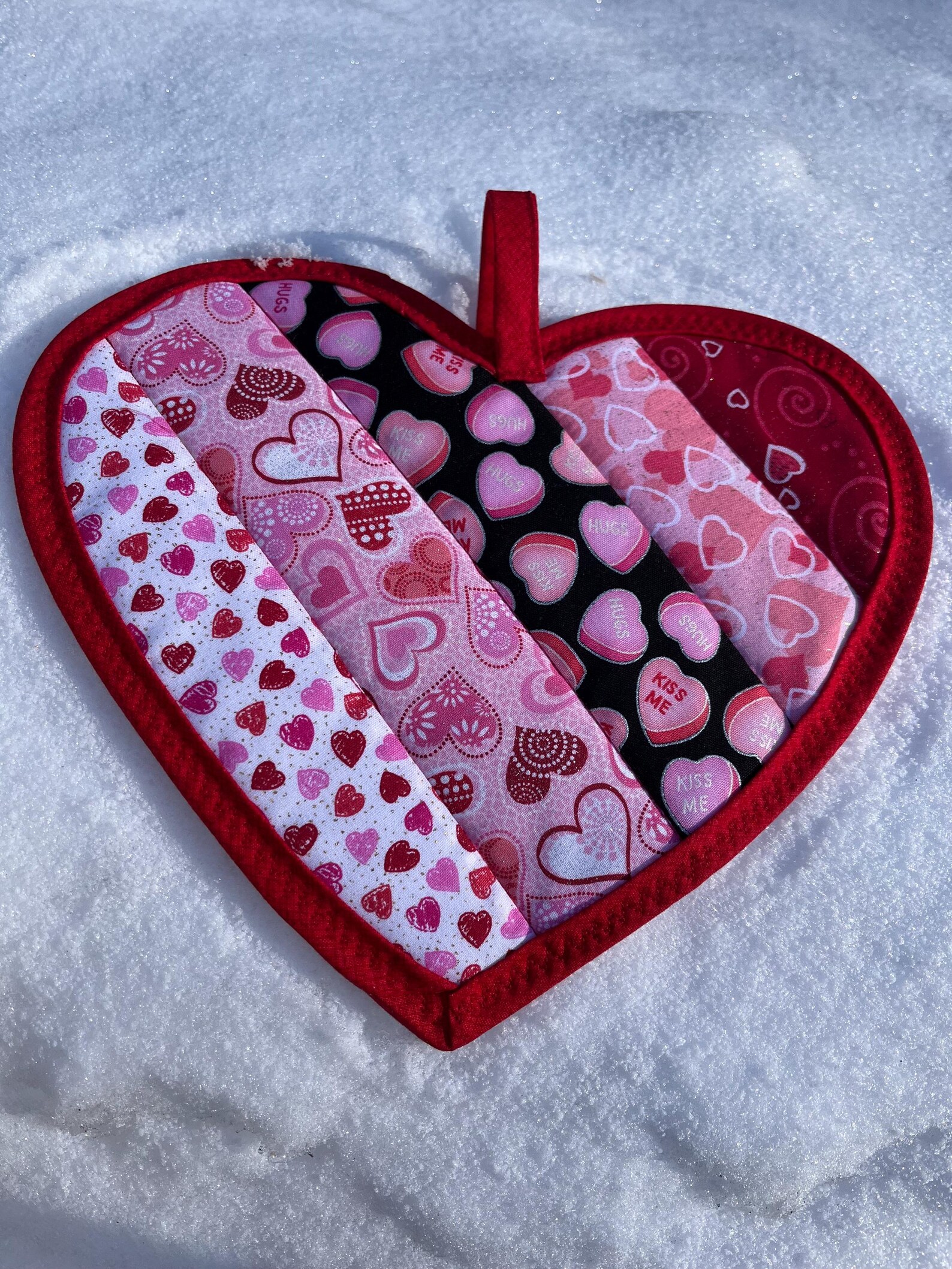 Valentines Heart Shaped Pot Holder/hot Pad - Etsy