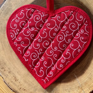 Valentines Heart Shaped Pot Holder/hot Pad - Etsy