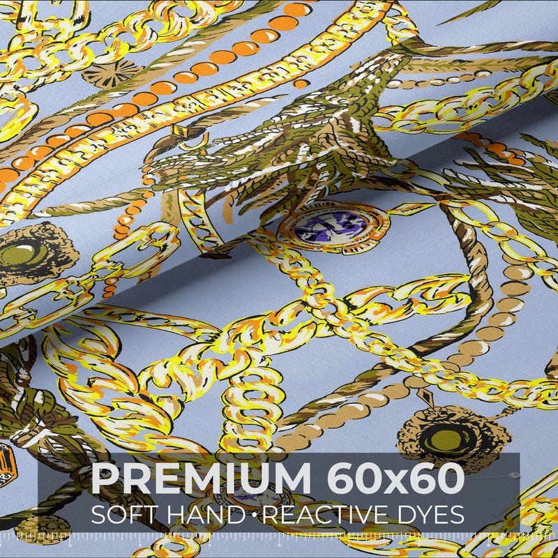 Chain Print Fabric - Etsy