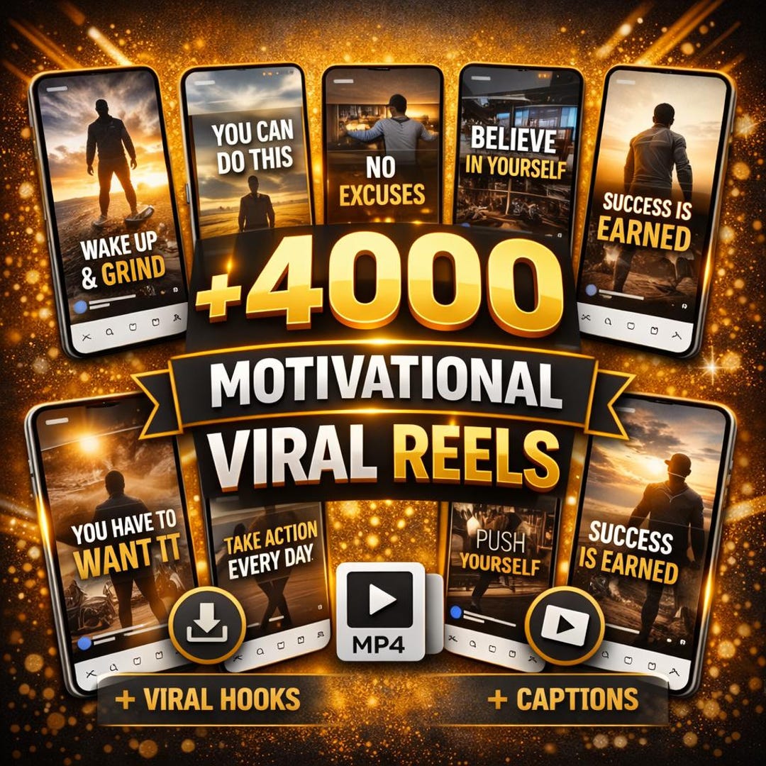 4000+ Motivational Reels Video Bundle PLR MRR Viral Inspirational ...