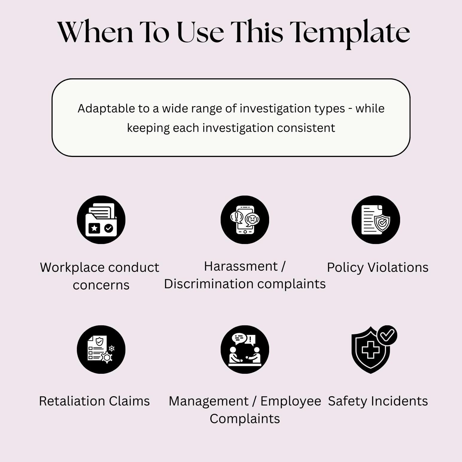 Workplace Investigation Report Template - Editable Word Doc. - Etsy