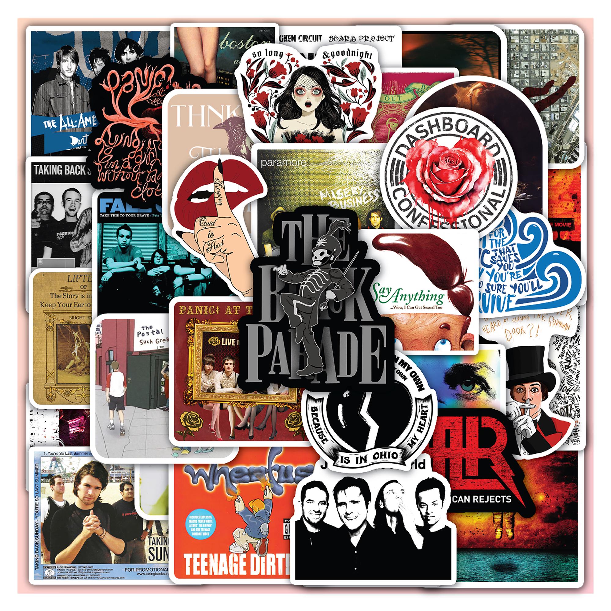 2000s Emo Pop Punk Sticker Sheet– Vinyl Decals for Laptop, Gifts 40 ...