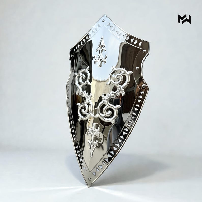 Medieval Knight Steel Shield | Gothic Engraved Battle Armor, 28 Inch - Etsy