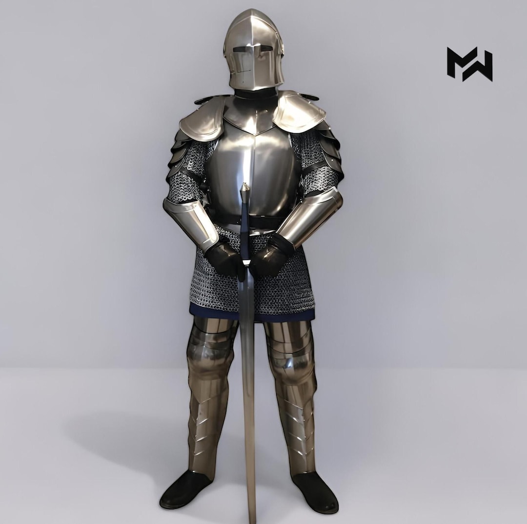 Handmade Steel Medieval Knight Armor Set | Full Body Knight Armour With ...