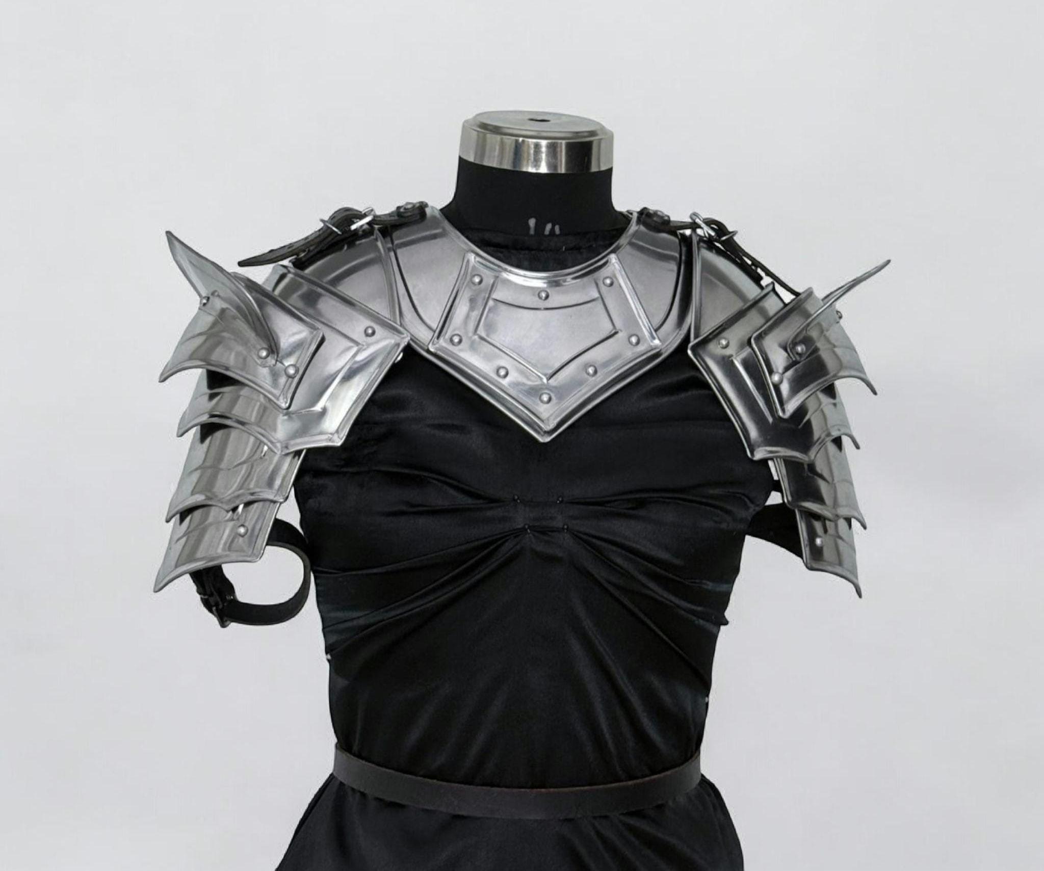 Medieval Knight Gorget and Pauldron Set | Handmade Steel Shoulder Armor ...