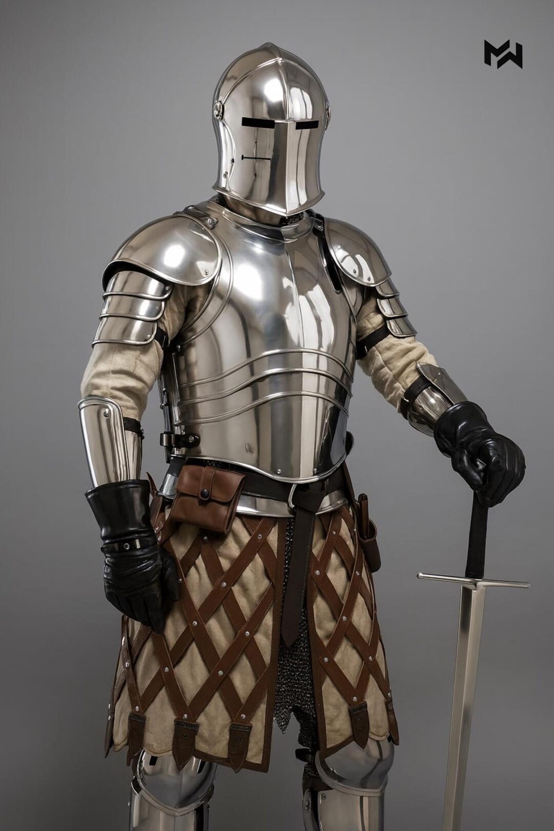 Medieval Knight Barbuta Armor Set | Handmade Steel Crusader Armour ...