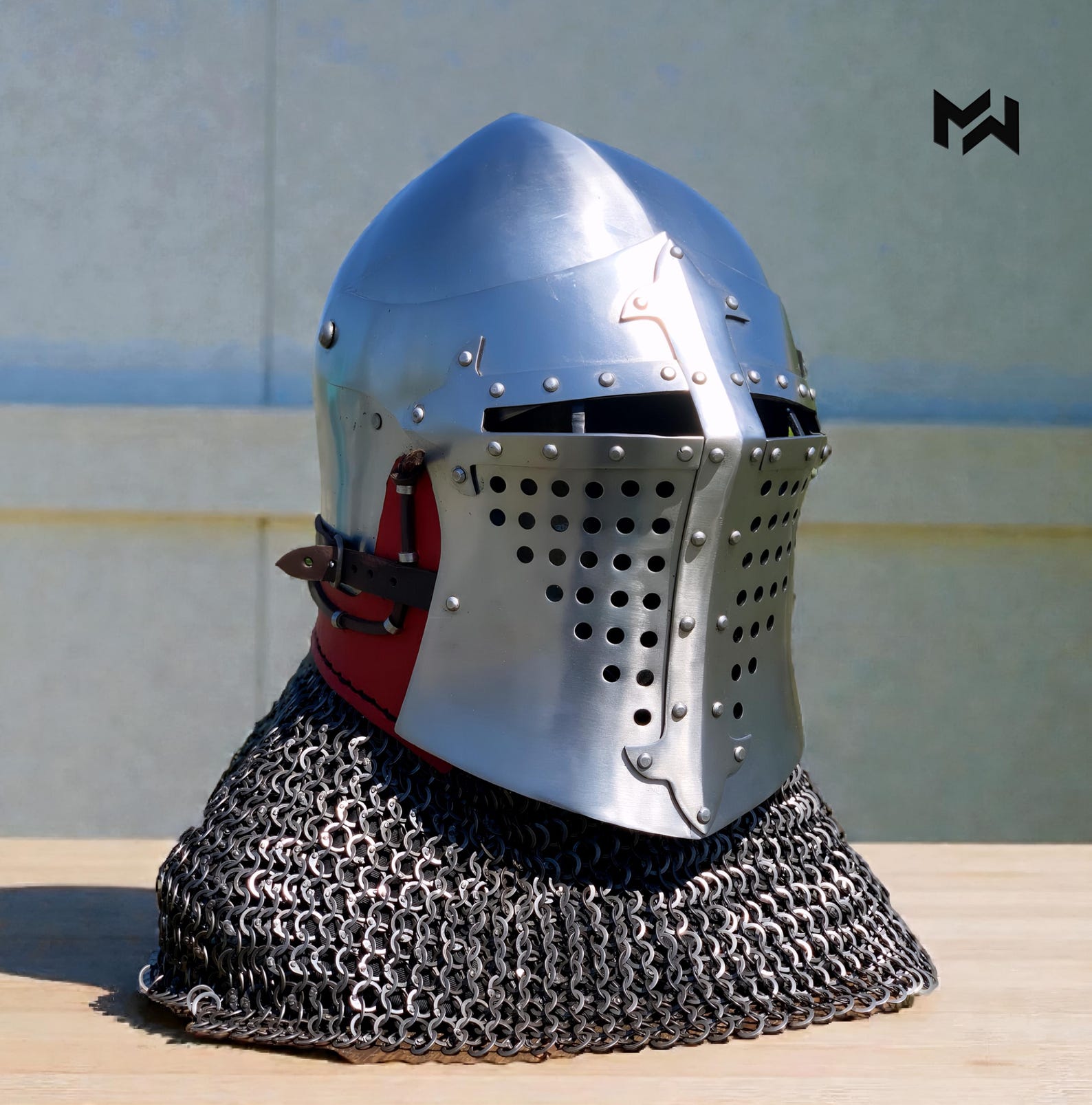 Handmade Medieval Knight Bascinet Helmet | Steel Armor Helmet With ...