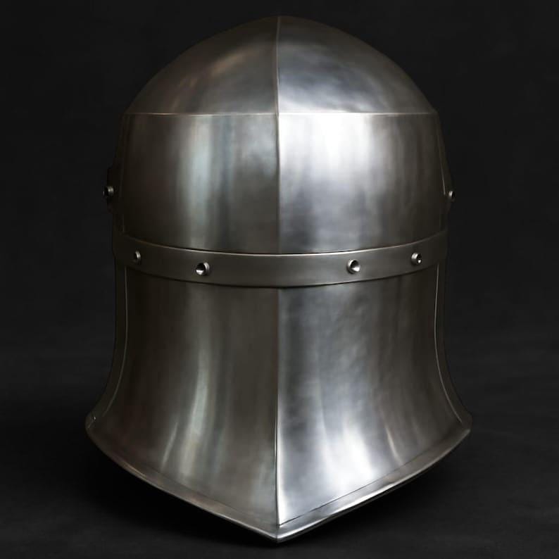 Hand Forged Steel Crusader Helmet | Medieval Knight Templar Armor - Etsy