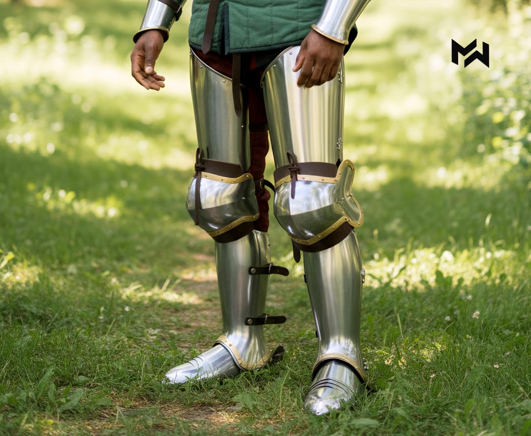 Gothic Steel Leg Armor Greaves – Medieval Knight Leg Guards | Handmade ...