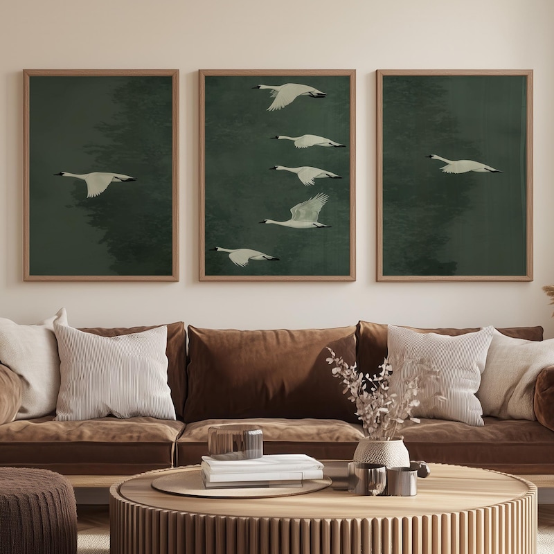 Mcm Wall Art Three Panels - Etsy