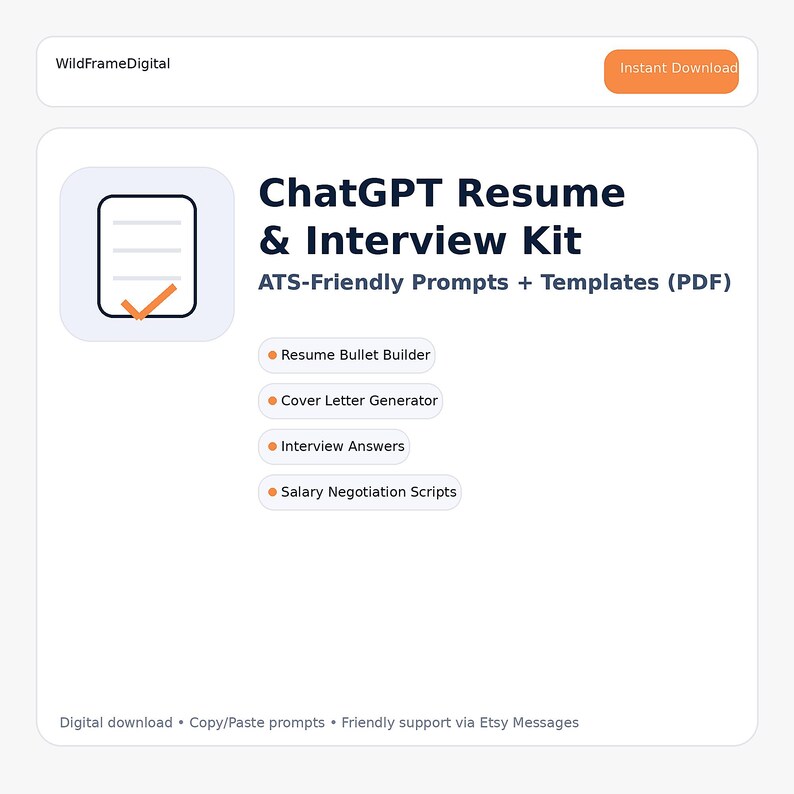 Chatgpt Resume & Interview Kit (ats-friendly) | Resume Bullet Kit ...