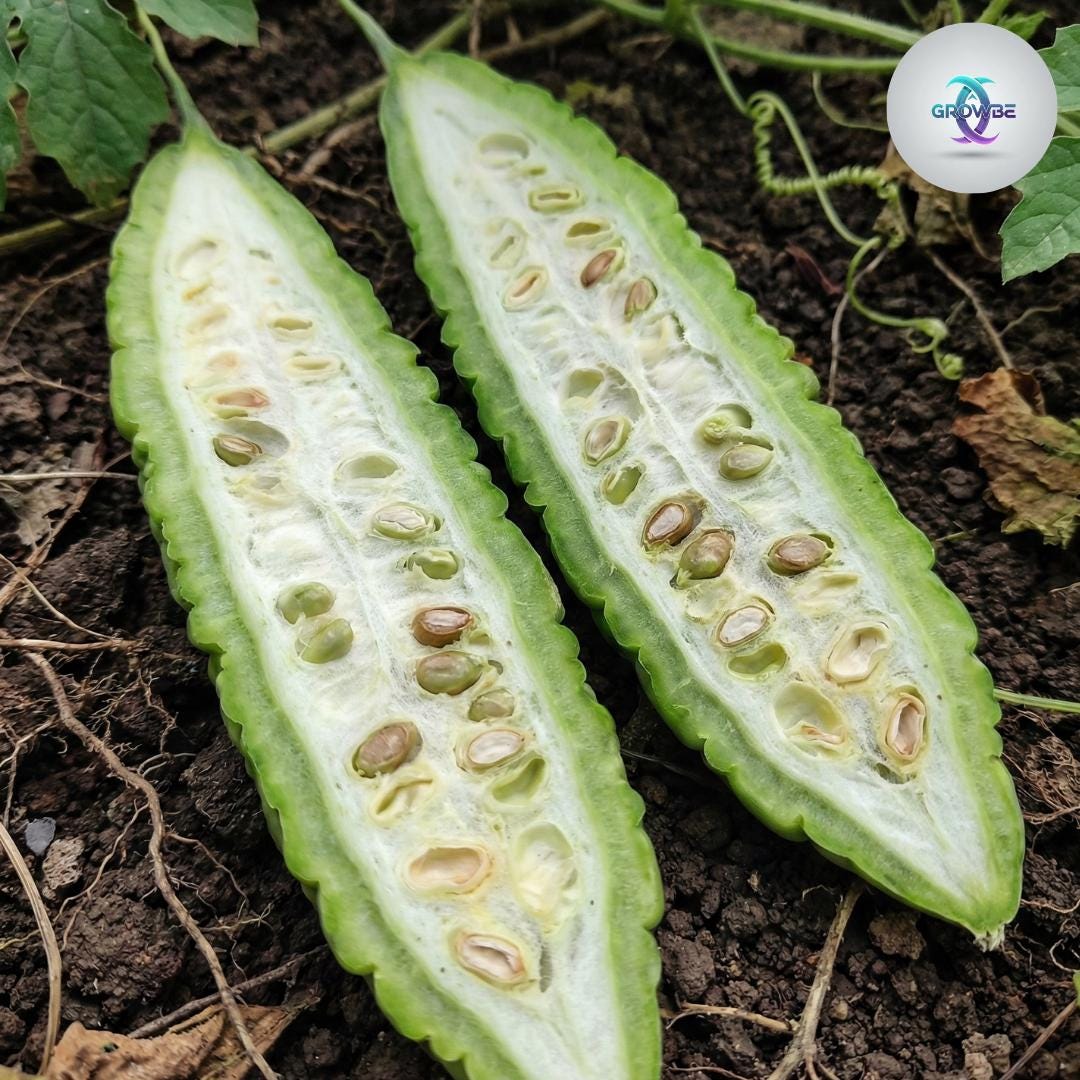 15PCS Green Skin Long Bitter Gourd Seeds | Bitter Melon Seeds, High ...