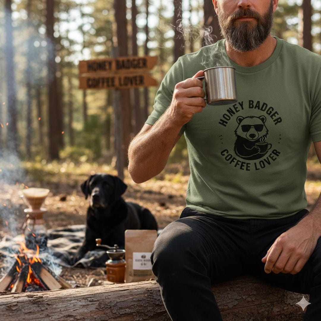 Honey Badger Coffee Lover T-shirt – Funny Tactical Caffeine Tee - Etsy