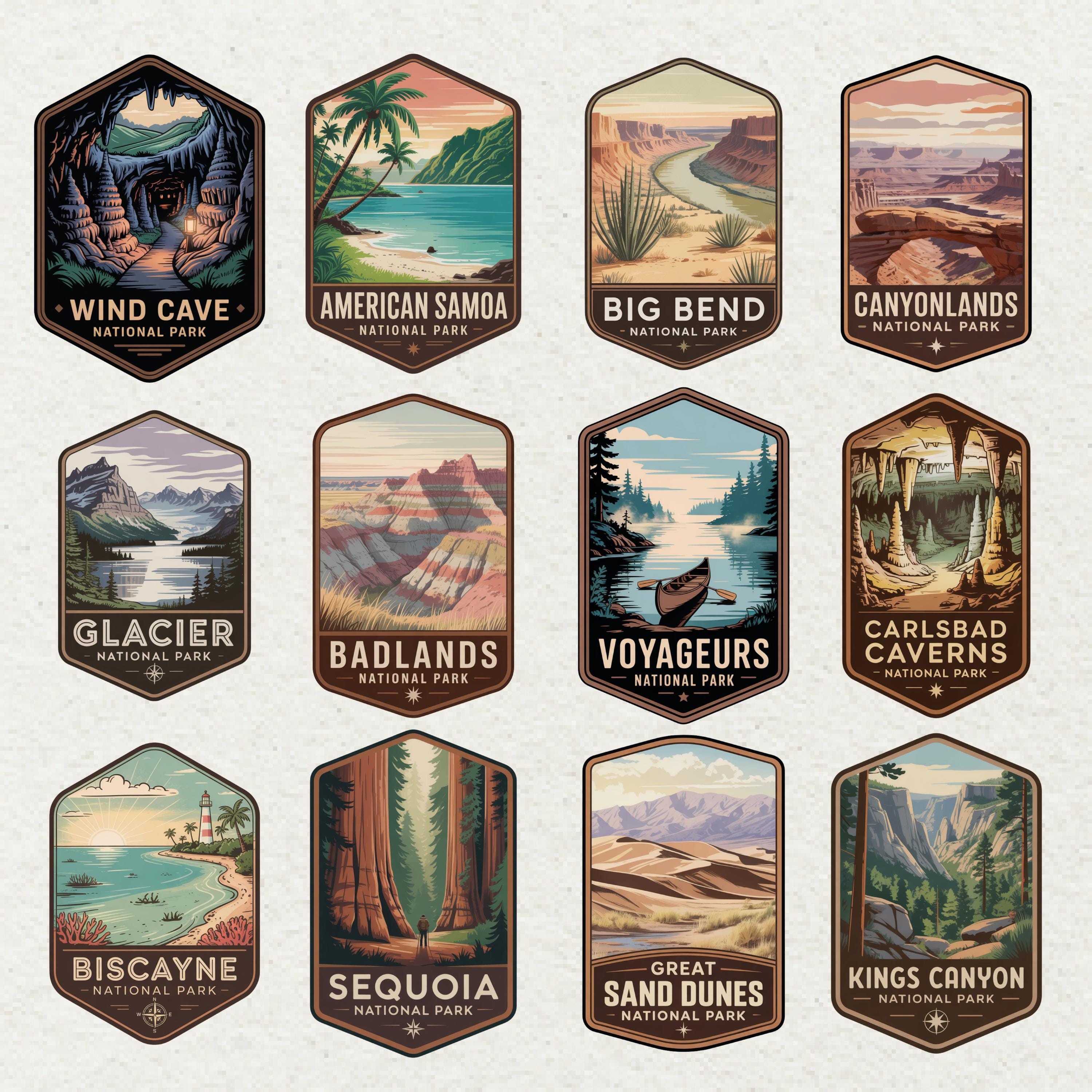 USA Vintage National Parks Clipart Bundle – 63 PNG Designs - Etsy