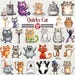 Quirky Cat Clipart Bundle With 120 Transparent PNG Designs - Etsy