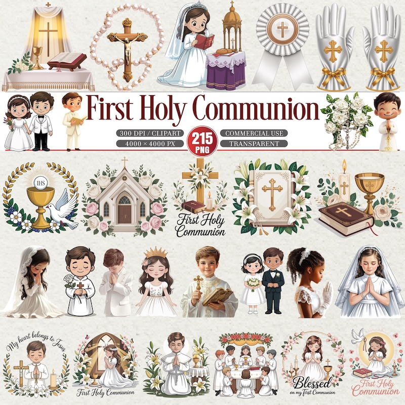 First Communion Clipart: - Etsy