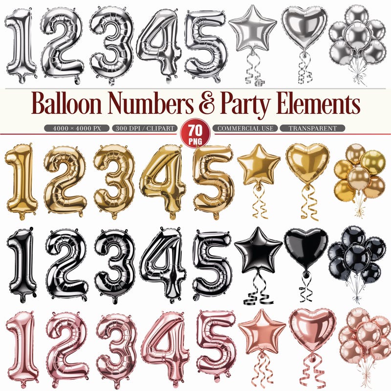 Foil Balloon Cake Toppers - Etsy