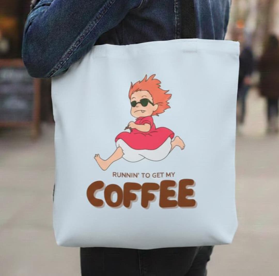 Ponyo Tote Bag (blue), Studio Ghibli - Etsy
