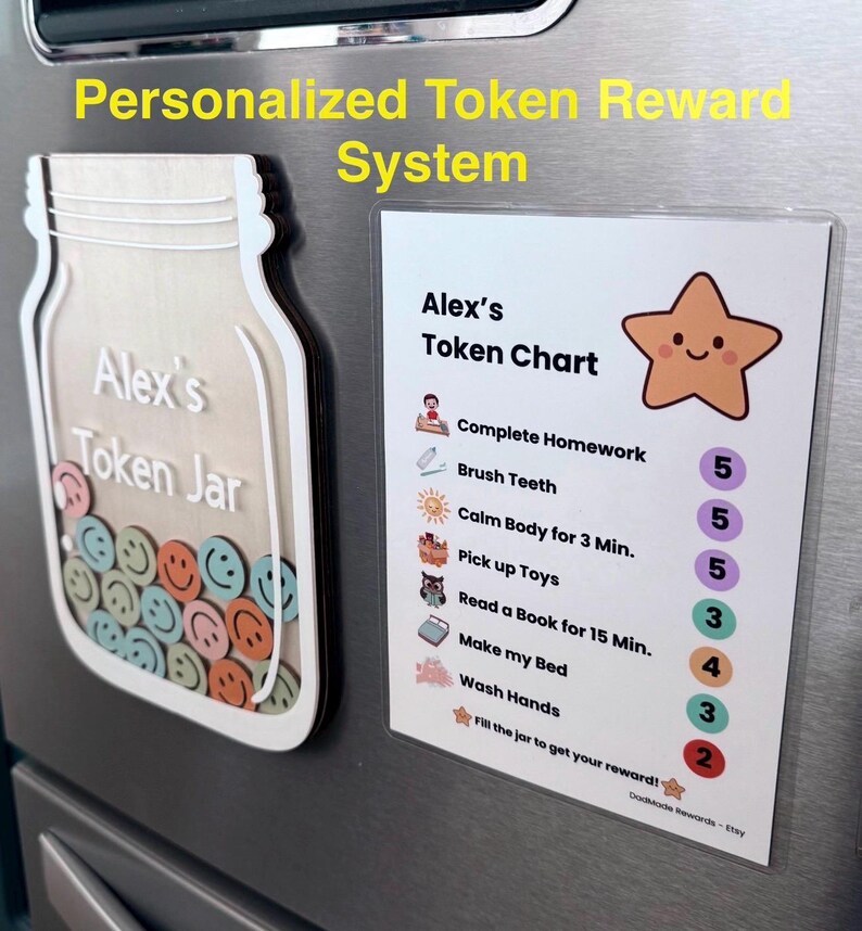 Kids Reward Token Jar | Personalized Chore Chart, Positive ...