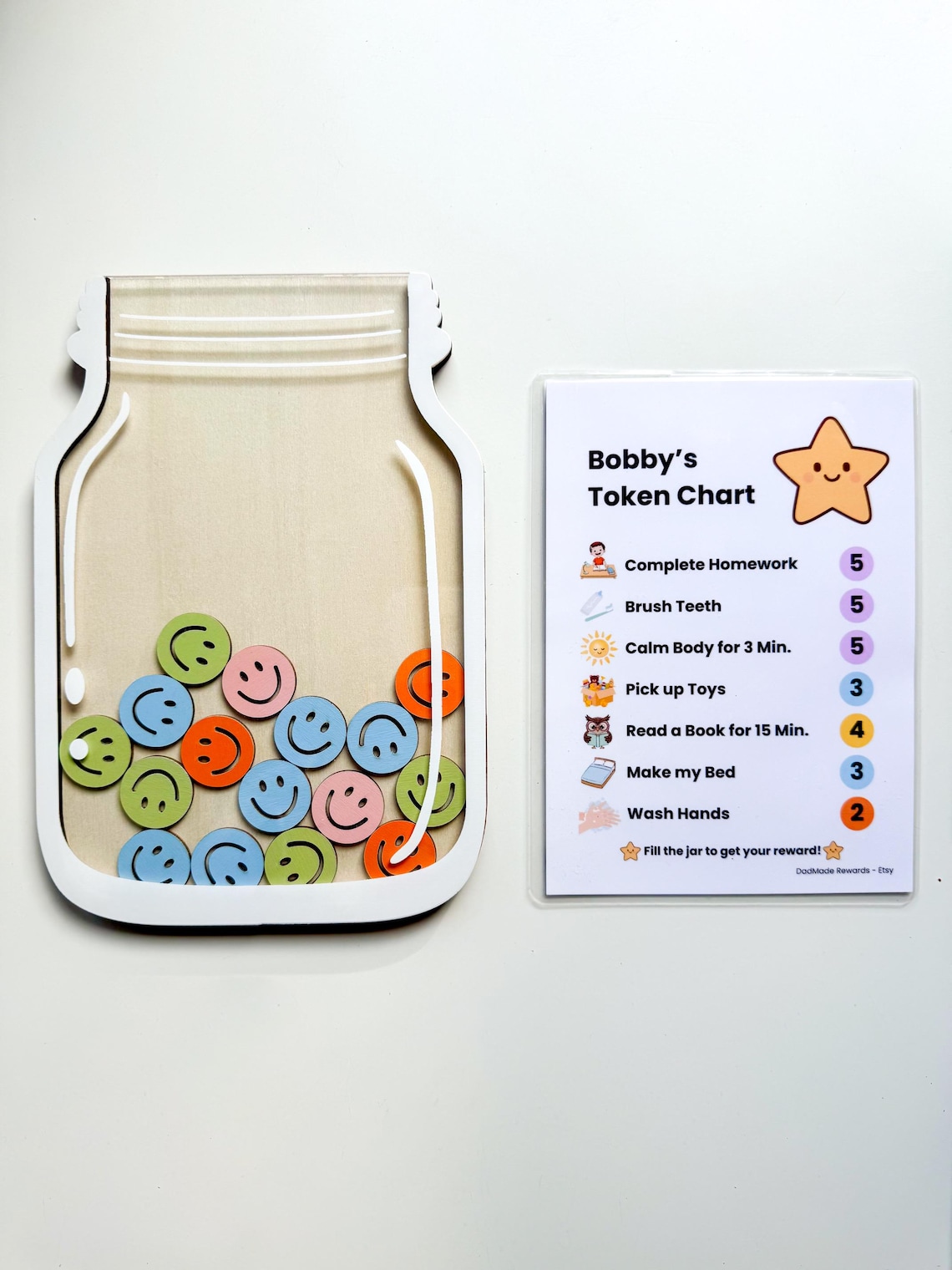 Kids Reward Token Jar | Personalized Chore Chart, Positive ...