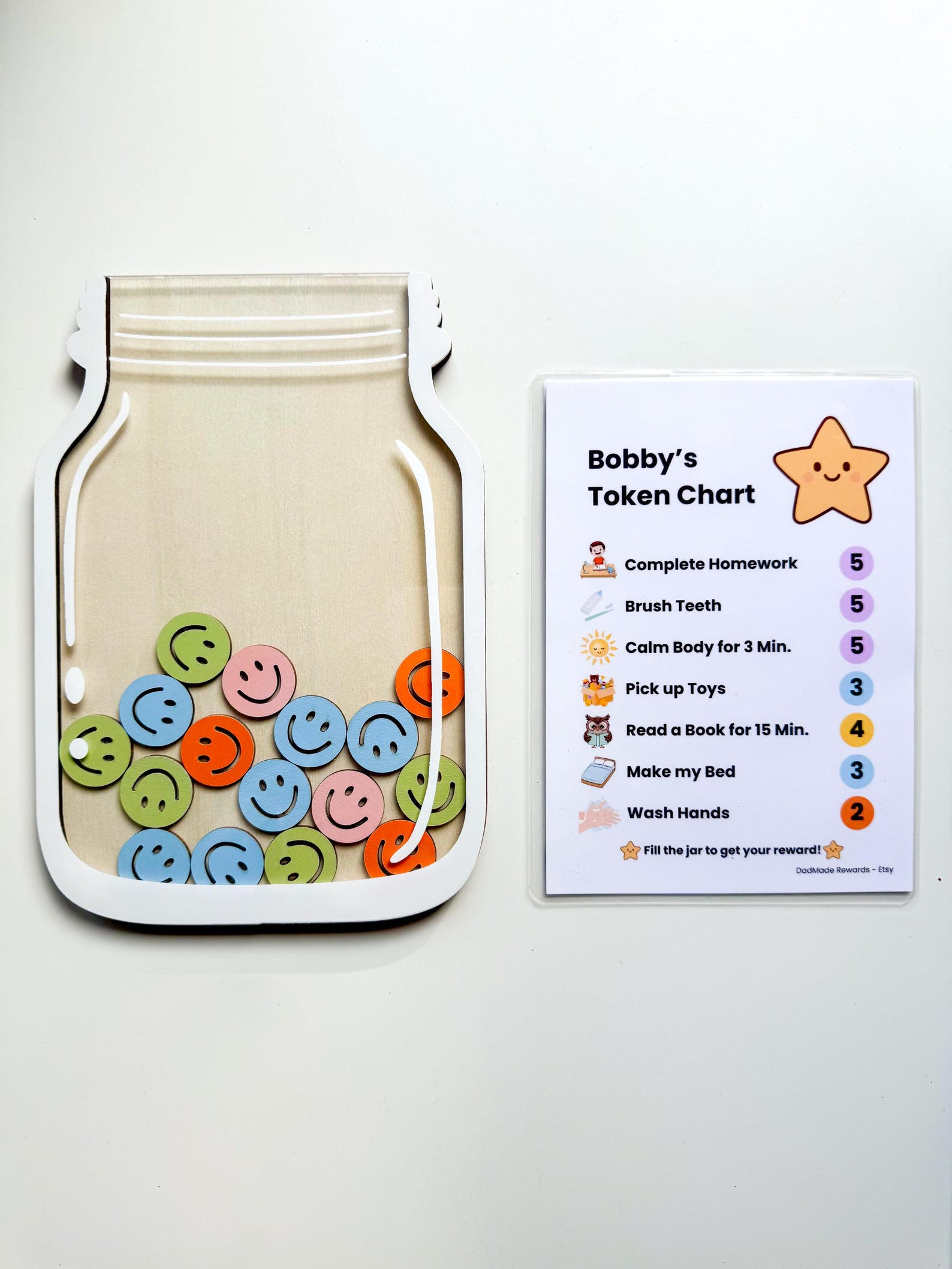Kids Reward Token Jar | Personalized Chore Chart, Positive ...