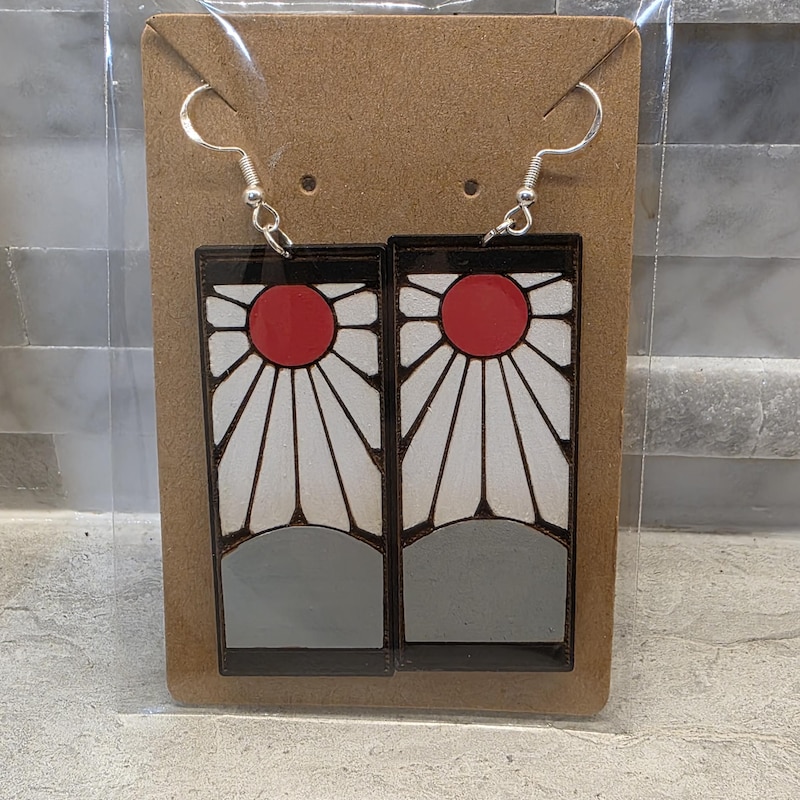 Hanafuda Earrings - Etsy