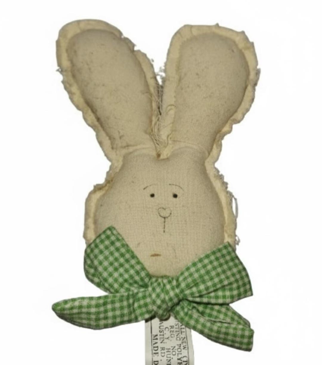 Primitive Cloth Bunny Rabbit • Country Farmhouse Shelf Sitter • Rustic ...