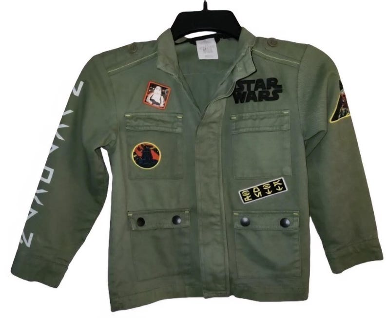 Disney Store Exclusive Star Wars Kids Utility Jacket 5/6 Olive Green ...