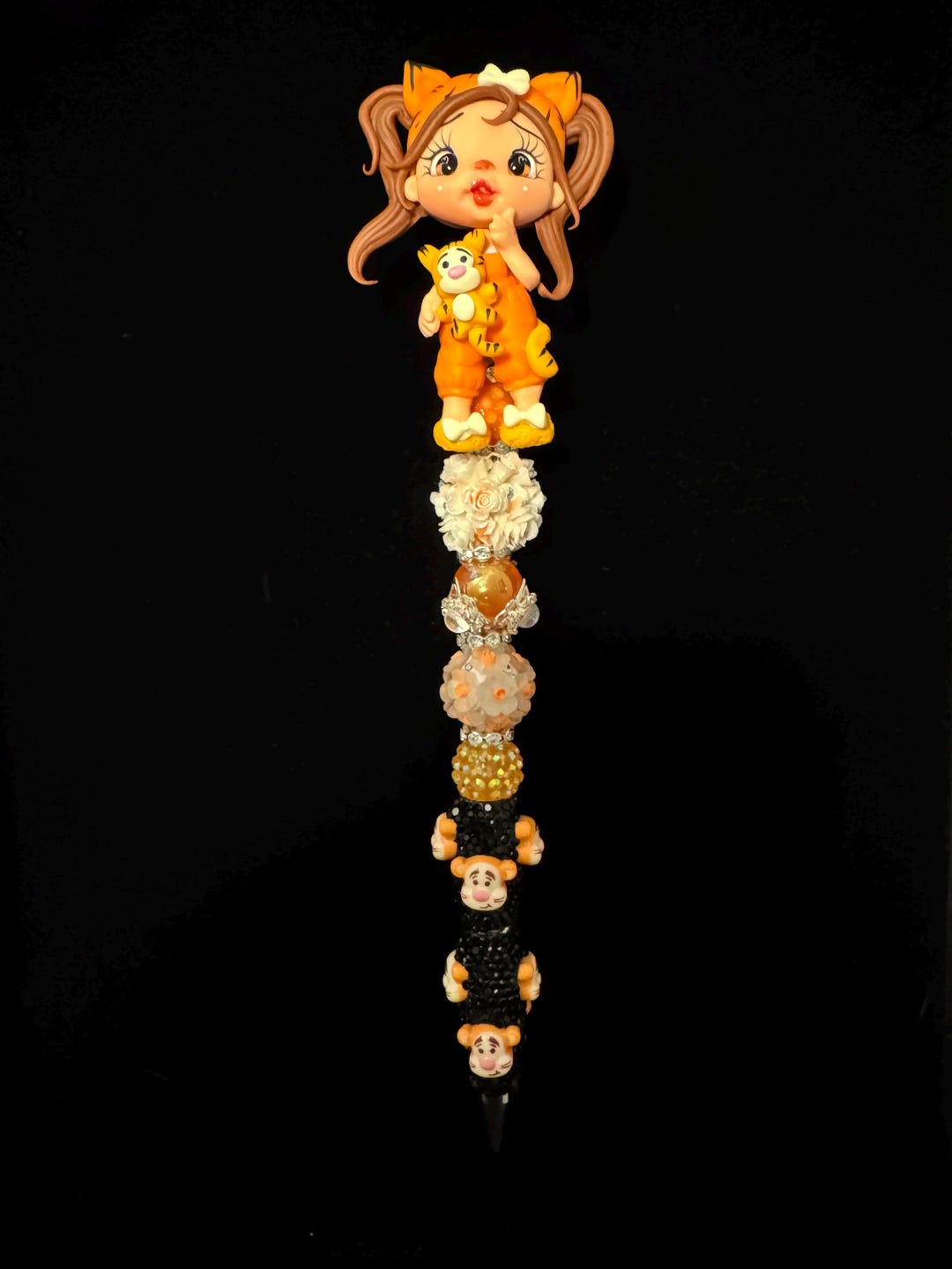 Handmade Tigger Girl Clay Bling Pen - Etsy