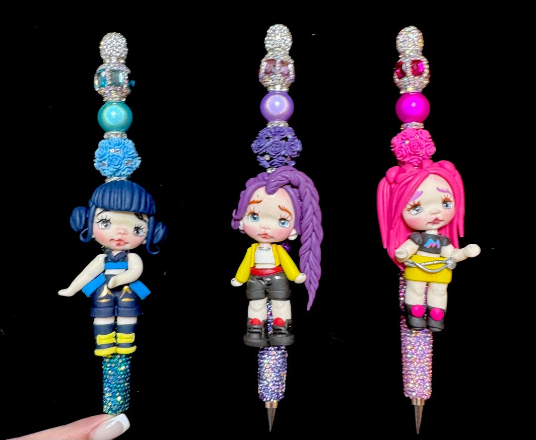 Handmade K-pop Demon Hunter Huntrix Pen Set - Etsy
